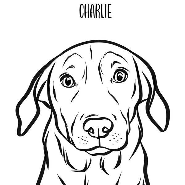 Labrador Side View Outline SVG/ Minimalist Dog Profile Line Art ...