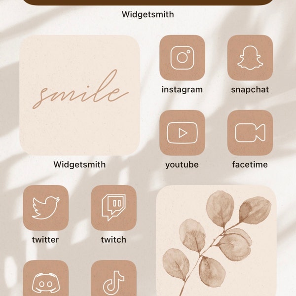 Neutral Palette App Icons, Ios Icons Aesthetic, Boho Ios Icons, Cream ...