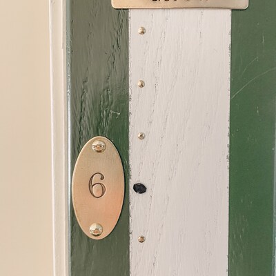 Hand Punched Brass Oval Numbered Tags Custom Numbered Locker Tags Oval ...