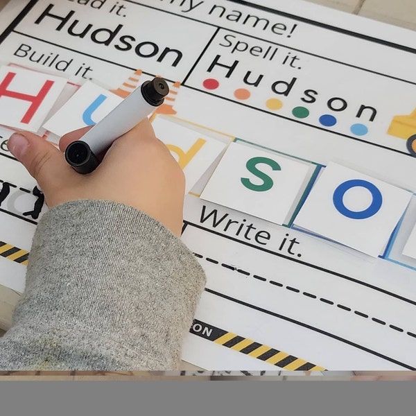 Dry Erase Name Mat, Learn to Spell and Write Name for Preschooler and ...
