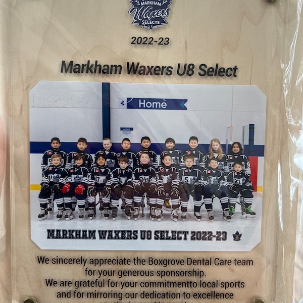 Custom Sports Plaque | Team Photo Plaque | Sponsor Thank You Plaque ...