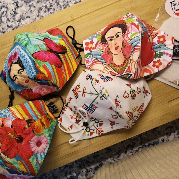 Frida Tropical Model Mask Frida Face Mask, Reusable Face Mask, Travel ...