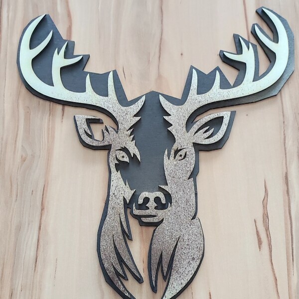 Deer Laser Cut Svg Dxf Files Wall Sticker Engraving Decal Silhouette ...