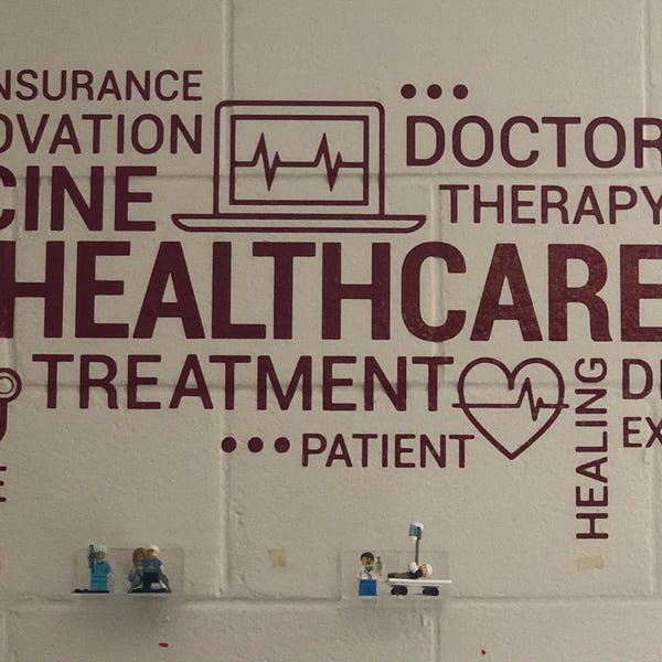 Healthcare Vinyl Wall Decal Health Wellness Words Cloud Clinic Hospital ...