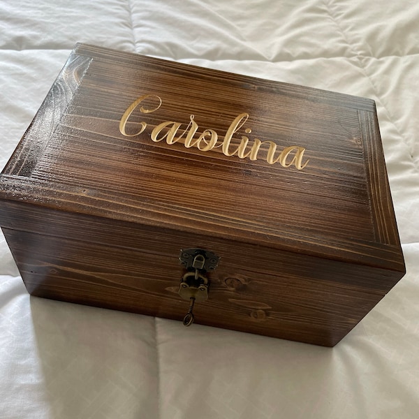 Personalized Wooden Box With Lock, Mens Valet Box Gift for Him ...
