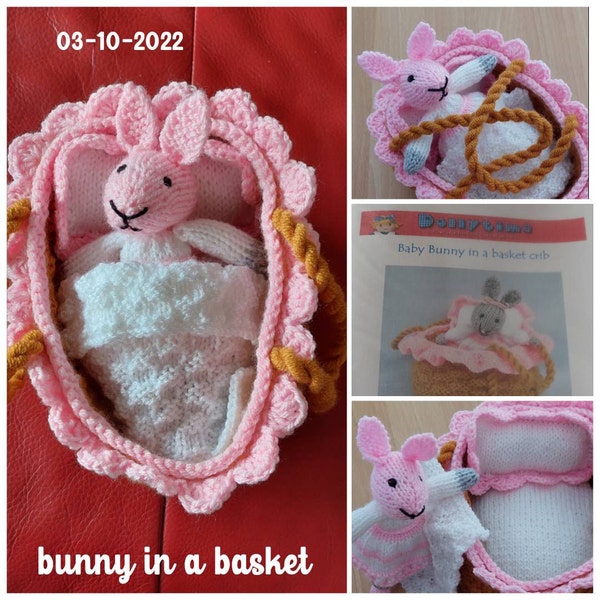 Baby Bunny, Toy Knitting Pattern, Bunny Knitting Pattern, Toy Crib ...