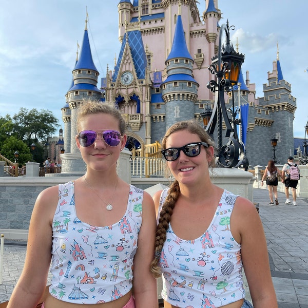 Disney World Crop Top Disney Parks Pattern Walt Disney World Shirt ...