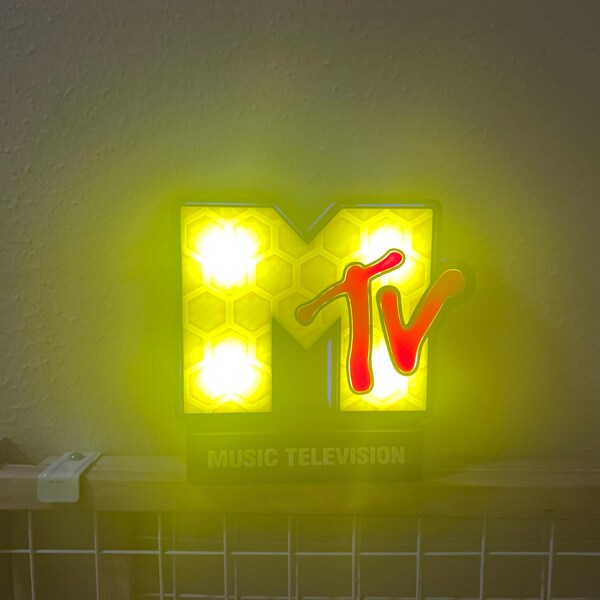 MTV Lighted Sign - Battery or AC Power Option - Etsy