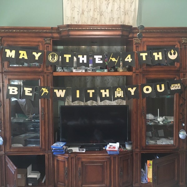 Printable STAR WARS BANNER Alphabet Flags for Star Wars Days Birthdays ...