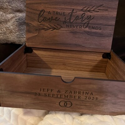 Custom Personalized Wooden Keepsake Box Wedding Card Box - Etsy