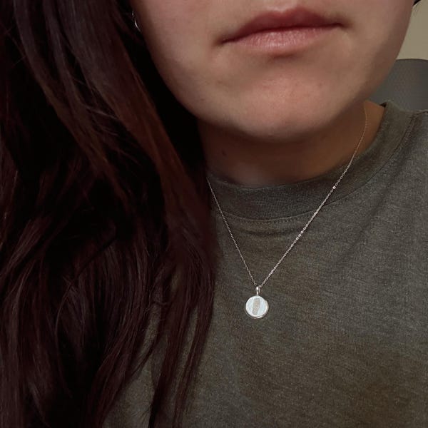 Fingerprint Locket Necklace • Custom Handwriting Jewelry • Custom ...