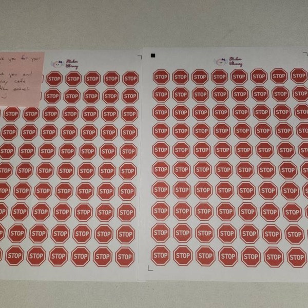 Colorful Stop Planner Stickers, Printed Stickers, Traffic Sign Stickers ...