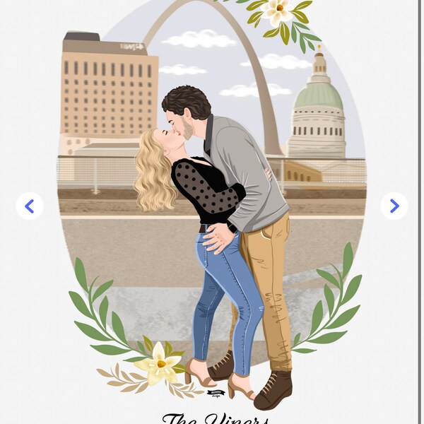 Personalized Portrait With Custom Background - Custom Illustration for ...