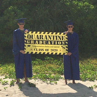 Quarantine Graduation 2020 Vinyl Banner Sign Free Overnight Shipping - Etsy
