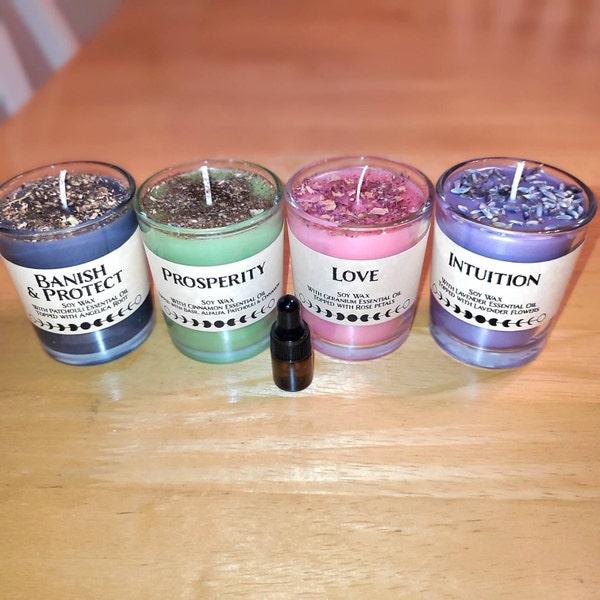 White Mini Ritual Candles, Charm Chime 4" Candles, Spells, Wicca ...