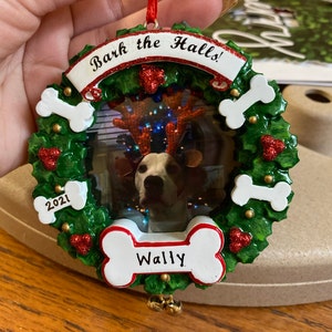 Pet Picture Frame Dog Pet Frame Personalized Christmas Ornament in ...