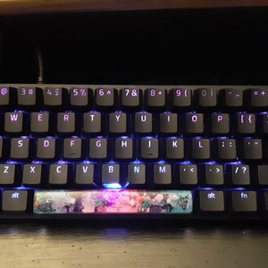 Jellyfish Spacebar Keycap, Blue Jellyfish Resin Artisan Keycap, Green ...