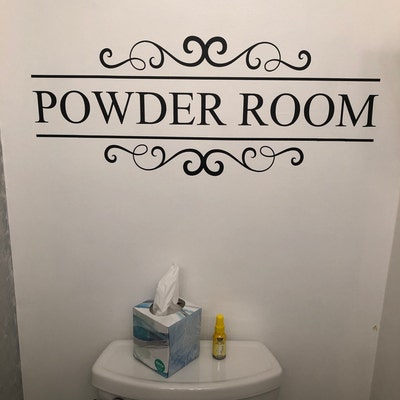 Powder Room Decal Bathroom Wall Decor Restroom Wall Decal Powder Room ...