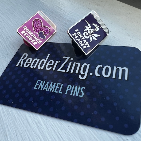 Romance Reader Enamel Pin - Etsy