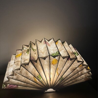 Handmade Paper Foldable Lamp, Unique Bedside Night Light, Decorative ...
