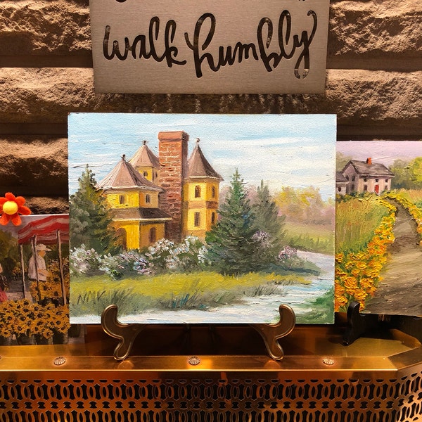 GHOST TOWN SCHOOL Original Oil Landscape Painting Black Hills Rochford ...