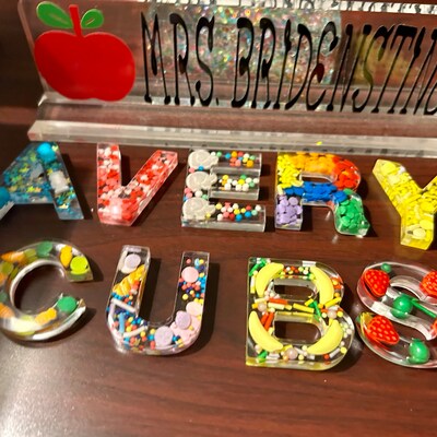 Colorful Resin Letter Set - Etsy