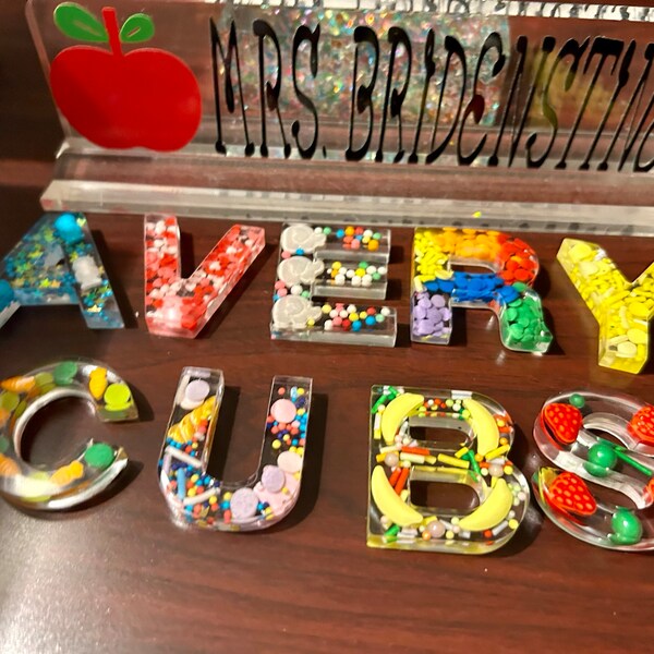 Colorful Resin Letter Set - Etsy