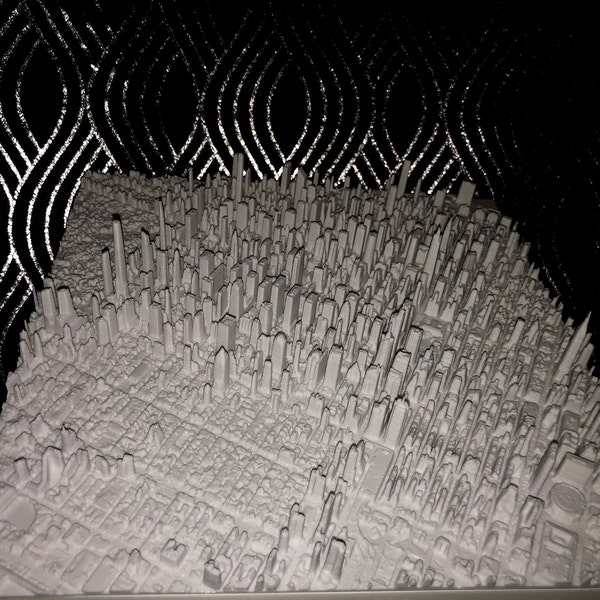 Detroit | 3D Printed City, 12"/30cm - Discount - Etsy