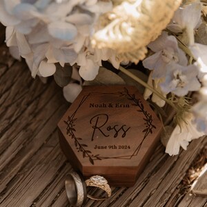Wedding Engagement Proposal Ring Box, Small Custom Engraved Ring Box ...
