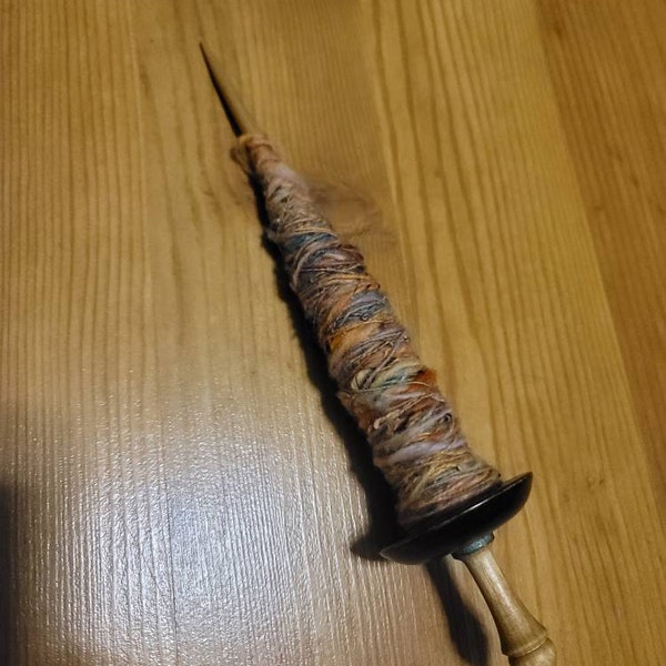 Natural Tip Tibetan Supported Spindle, Dyed Oak, Yarn Spindles, 32 ...