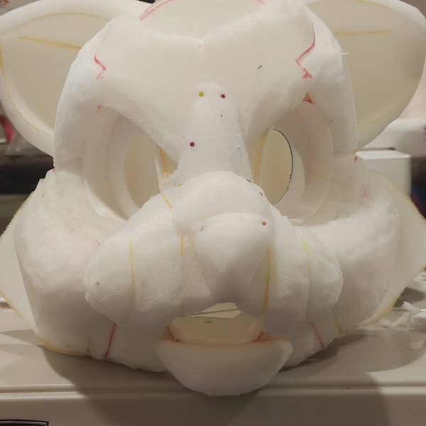 PDF PATTERN Small Cat DEX Kemono 'k-fusion' Fursuit Head Base - Digital ...