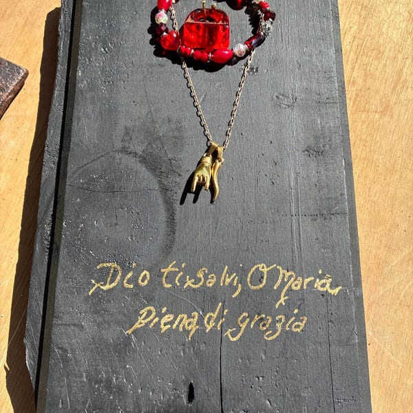 Italian Charms, Mano Cornuto and Cornicello Pendants, Gold Stainless ...