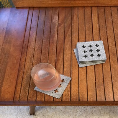 Square Coasters / Black Coasters / Set of 4 Coasters / Set of - Etsy