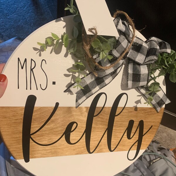 Personalized Teacher Custom Farmhouse Classroom Sign. Custom Teacher ...