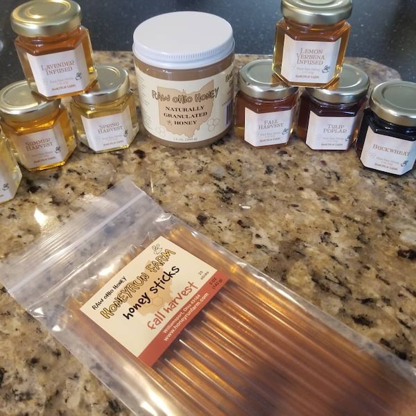 Honey Sampler - 8 Varieties of Pure Raw Honey - Etsy