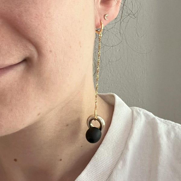 Loop Earplug Earrings by Babeina, Earplug Chain, Loop Earplug Holder ...