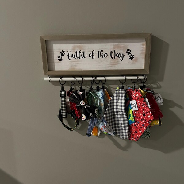 Dog Bandana Holder, Pet Bandana Organizer, Dog Clothing Organizer, Dog ...