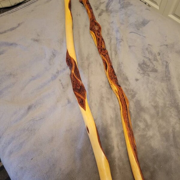 Walking Stick With Handle, Diamond Willow Wood, Rope Hand Grip N ...