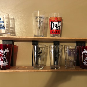 Pint Beer Glass24 Display Natural/black Oak - Etsy