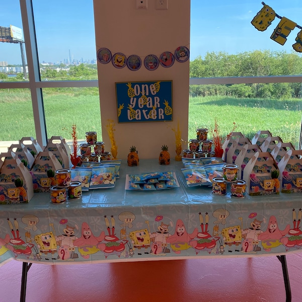 Spongebob Birthday Sign: Handmade Party Decorations - Etsy