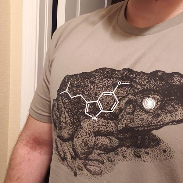 Men's Cane Toad Shirt, Bufo Toad, Psychoactive Toad, Bufotenin Molecule ...