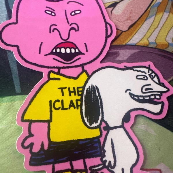 Peanuts and Butthead - Die-cut Vinyl Punk Cartoon Mashup Sticker 3x4 ...
