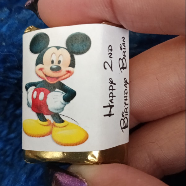 60 Mickey Mouse Birthday Candy Wrappers - Etsy