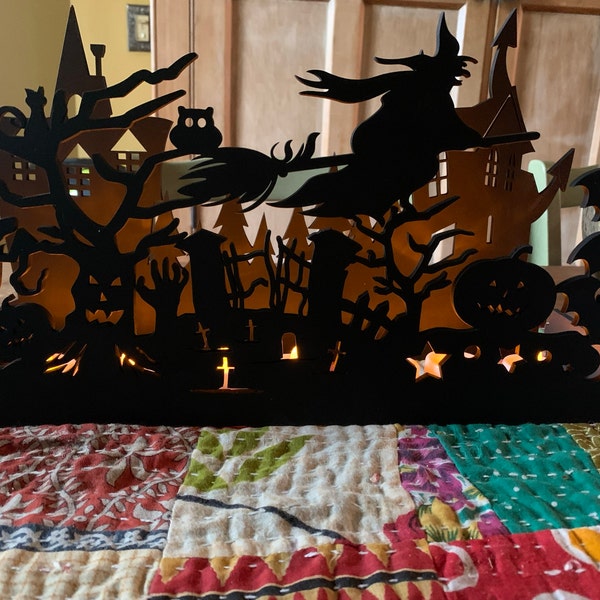 Personalized Halloween Candle Box - Halloween Centerpiece - Halloween ...