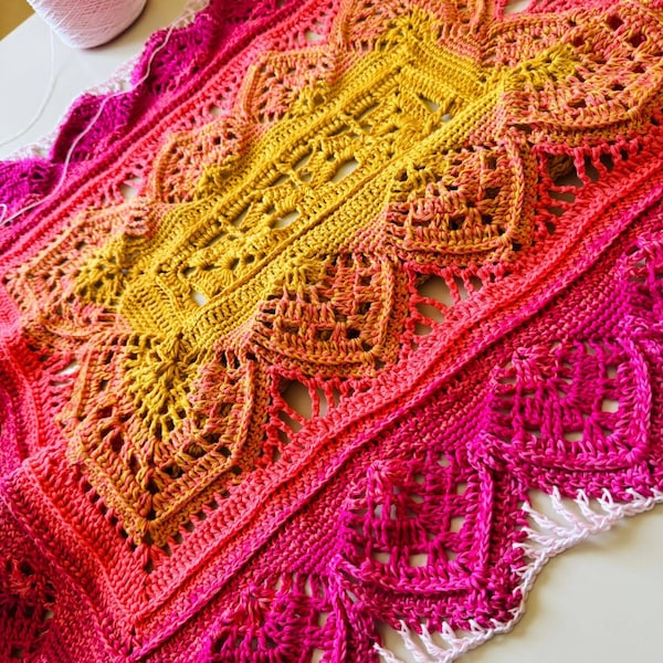 Ceylontea Shawl Crochet Pattern - Etsy UK