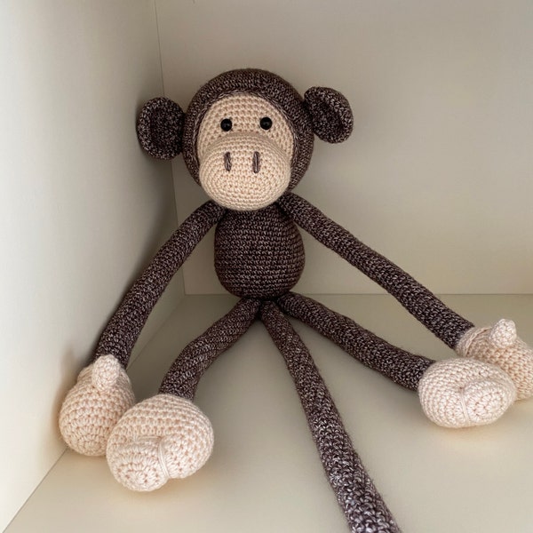Mike the Monkey Amigurumi Crochet pdf Pattern EN, DK & NL - Etsy.de