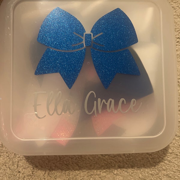 Personalized Cheer Bow Case, Cheerleader Bow Case, Cheer Bow Box, Cheer ...