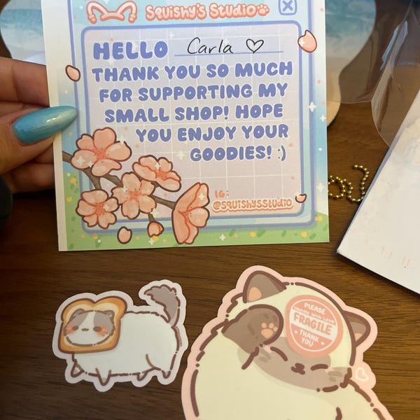 Please Handle With Love FRAGILE Sticker | Cat Meme Stickers | Kawaii ...