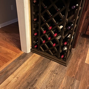 28 Bottle Lattice Cabinet Style Wine Rack Espresso - Etsy