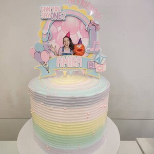 Ms. Rachel Cake and Cupcake Toppers in Bright Colors, Colorful Ms ...